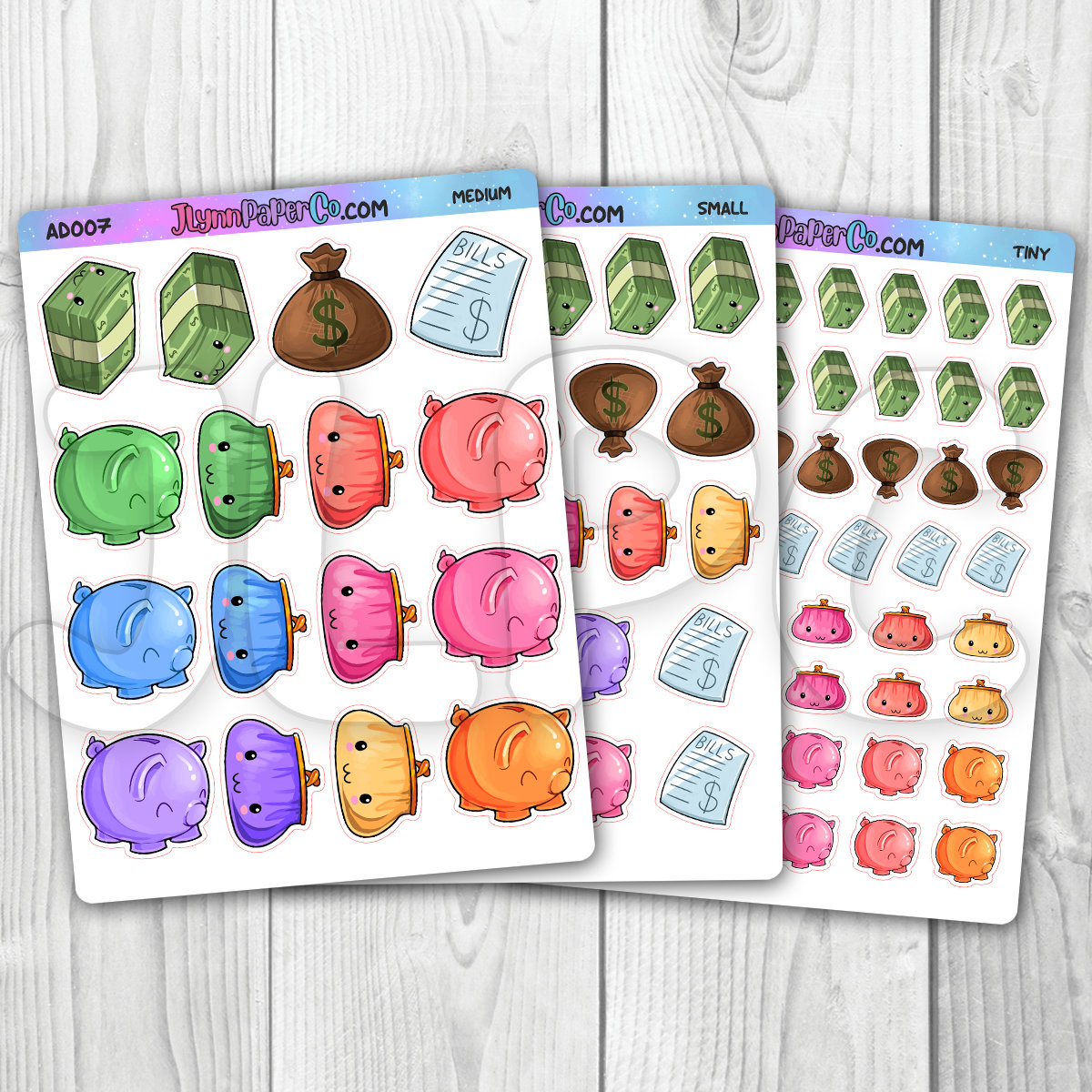 Kawaii Money Stickers AD007 - Etsy