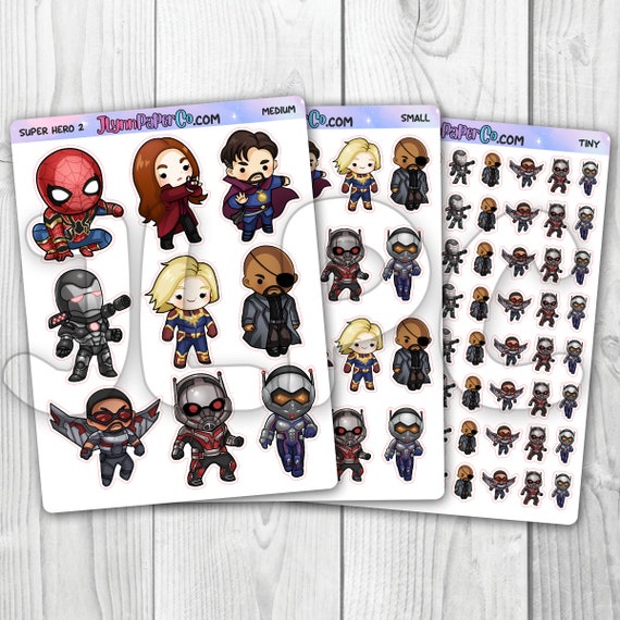 Super Hero 2 Stickers - Etsy