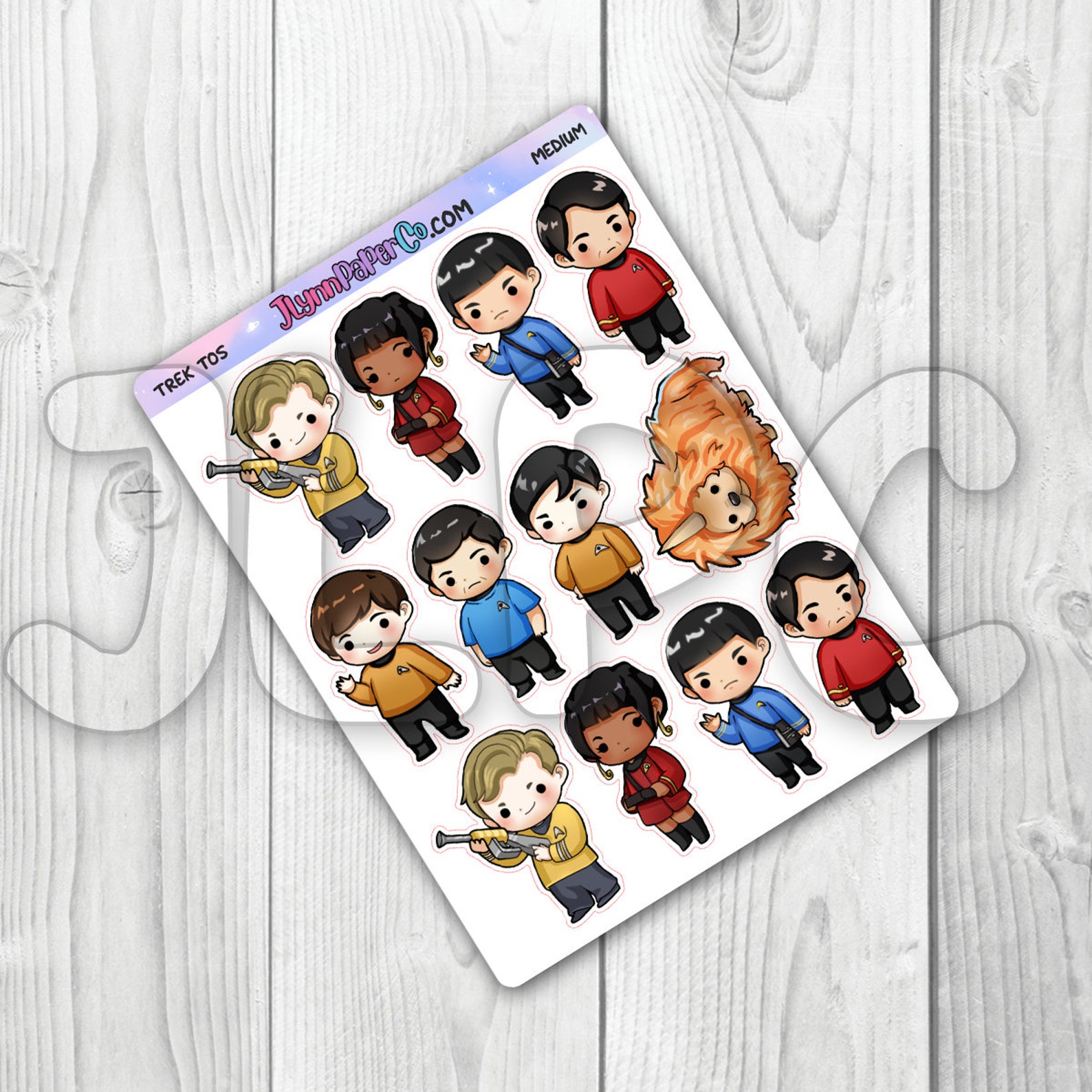 Star Trek TOS Inspired Character Stickers | Etsy