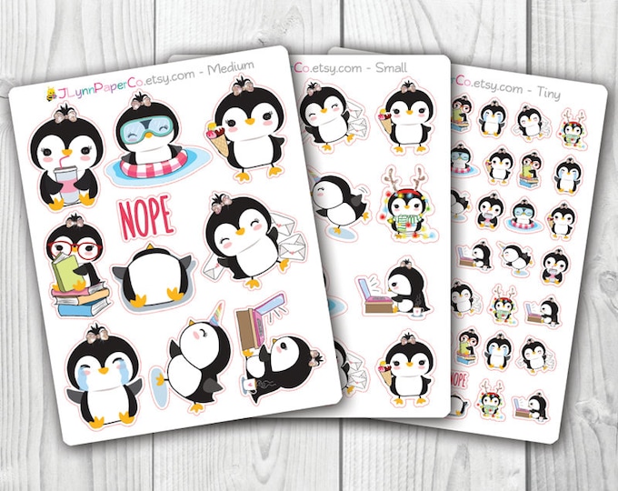 Penguin Stickers - Etsy