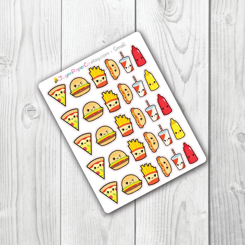 Kawaii Junk Food Stickers AV002 | Etsy