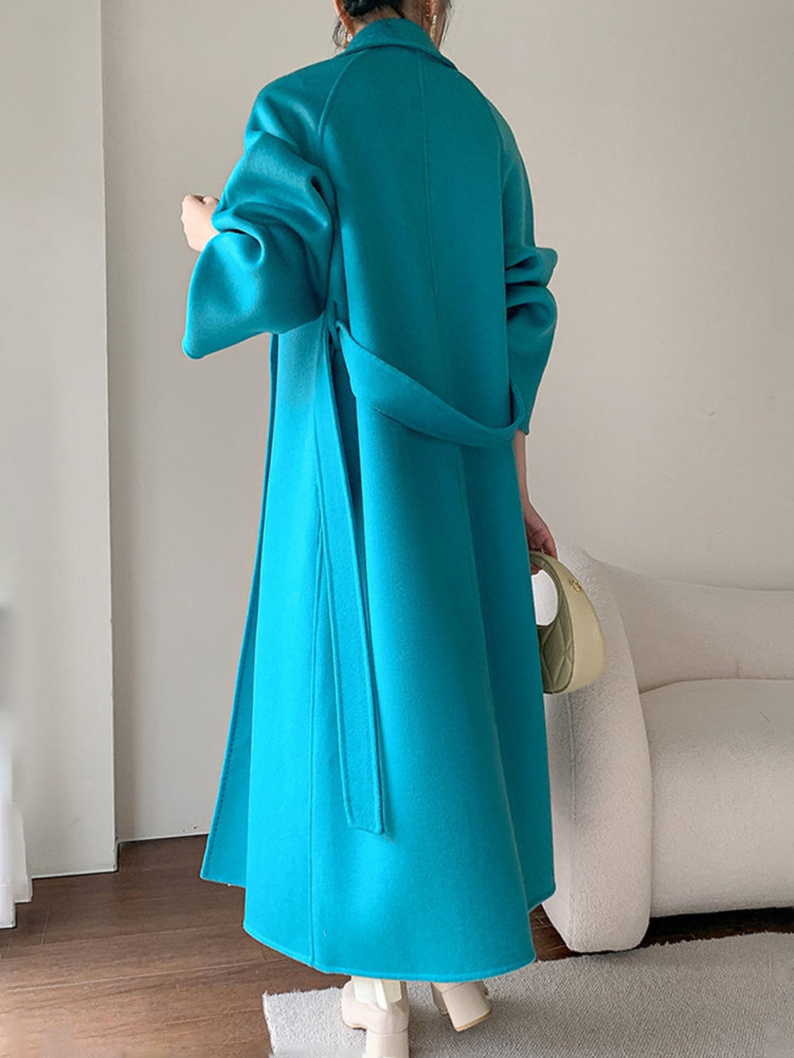 Double Breasted Australian Wool Women Coat - Etsy