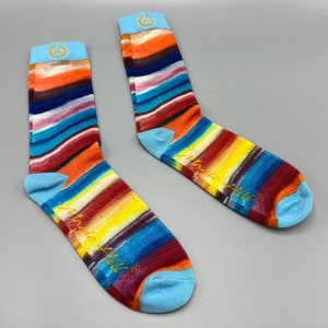 Bruce Mishell's "tutti Fruitti" Casual Multi Colored Casual Sock 100% Cotton Perfect for the ...