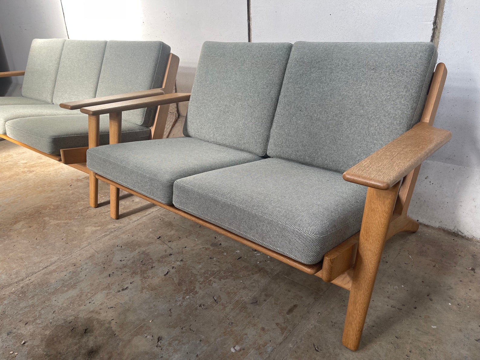 Mid-century Modern Hans J Wegner GE290 3 and 2 Seater Oak Sofa Set - Etsy