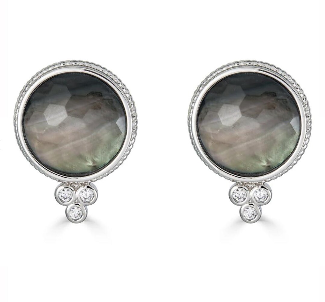 Claire Earring Black Mop - Etsy