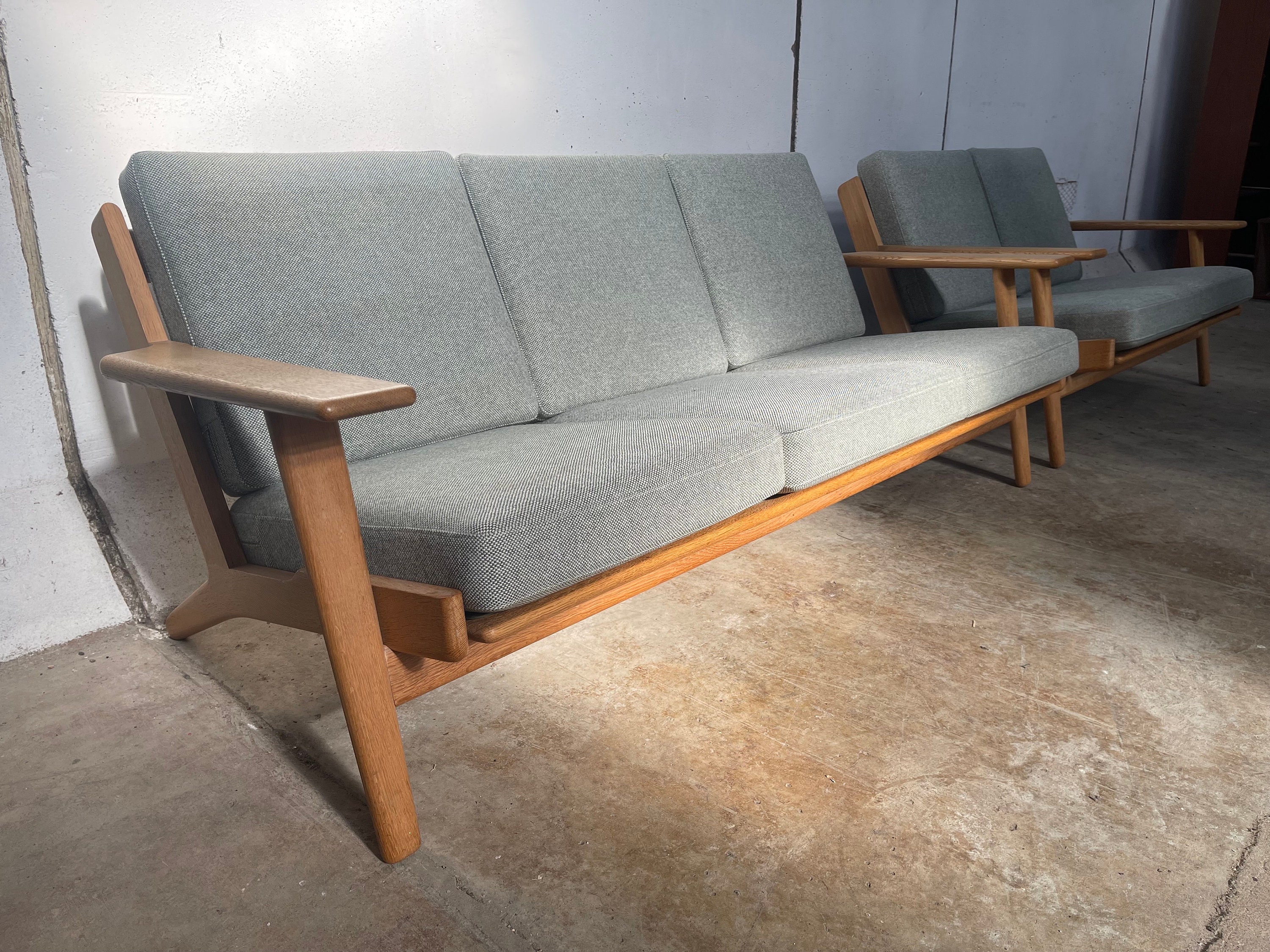 Mid-century Modern Hans J Wegner GE290 3 and 2 Seater Oak Sofa Set - Etsy