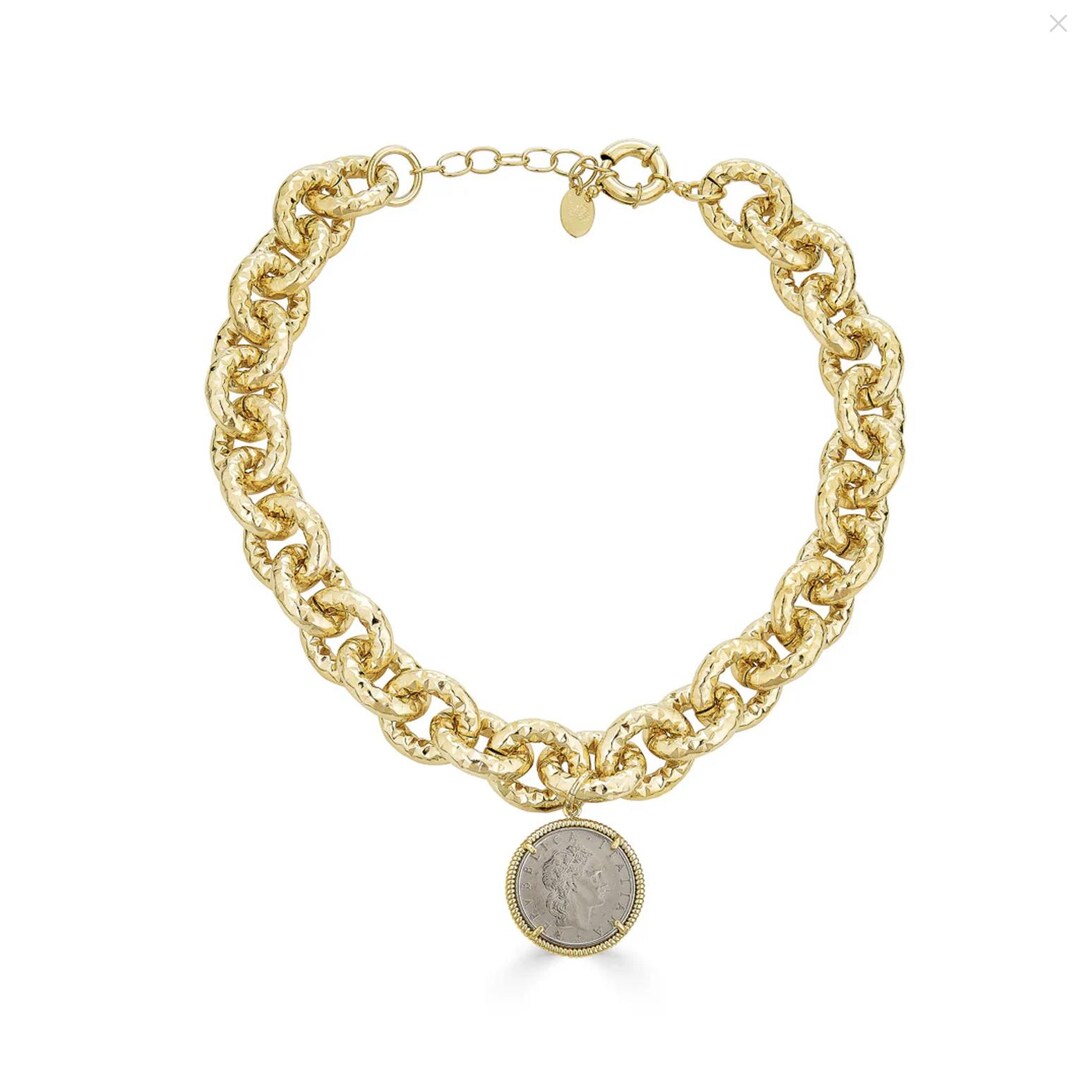 Lexi Hammered Chain Necklace - Etsy