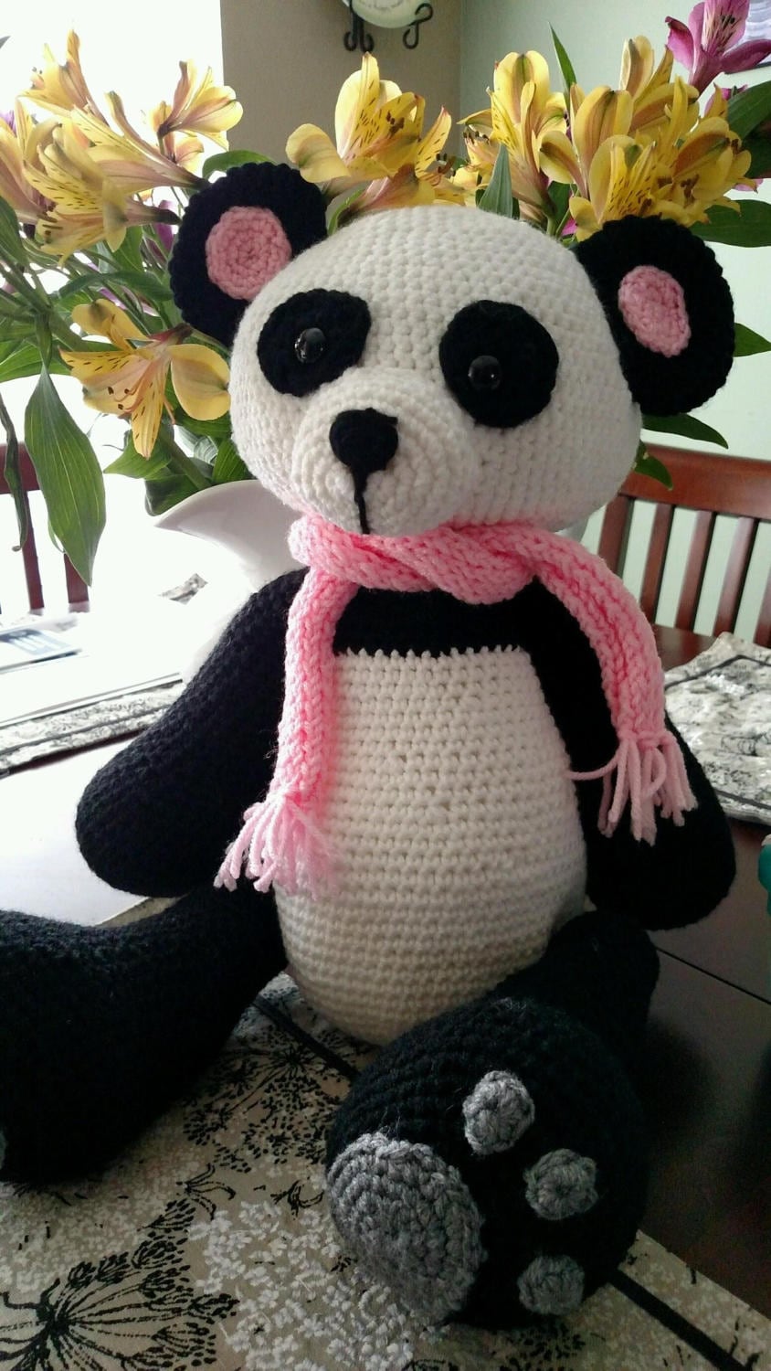 Panda Stuffed Toy, Panda Doll, Handmade Crochet Doll, Made With Love ...