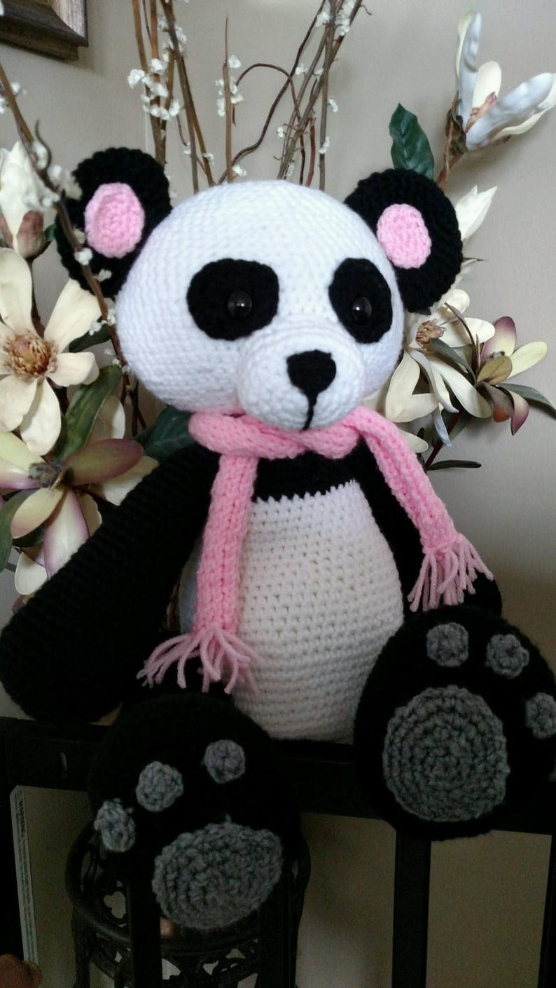 Panda Stuffed Toy, Panda Doll, Handmade Crochet Doll, Made With Love ...