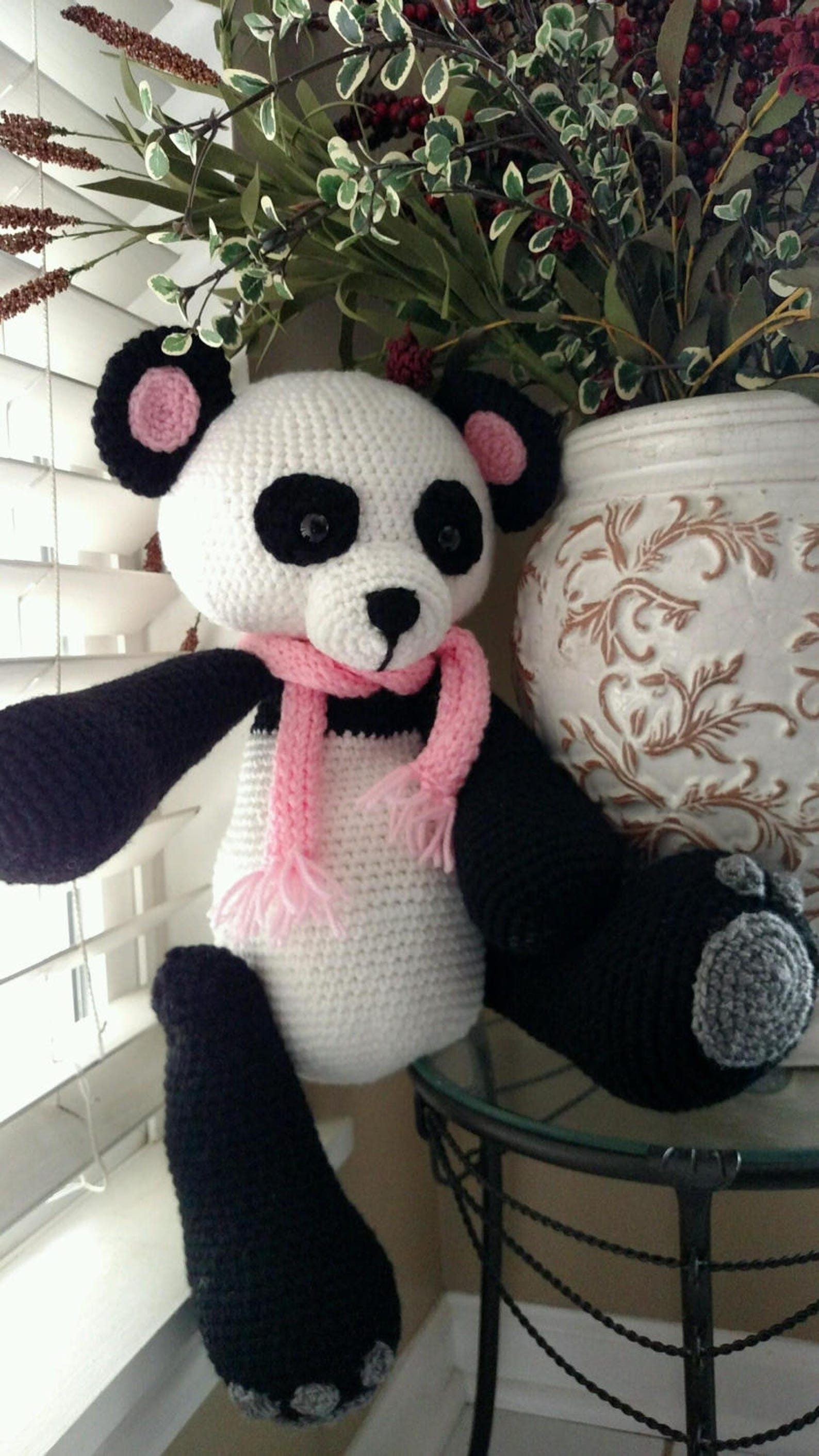 Panda Stuffed Toy, Panda Doll, Handmade Crochet Doll, Made With Love ...
