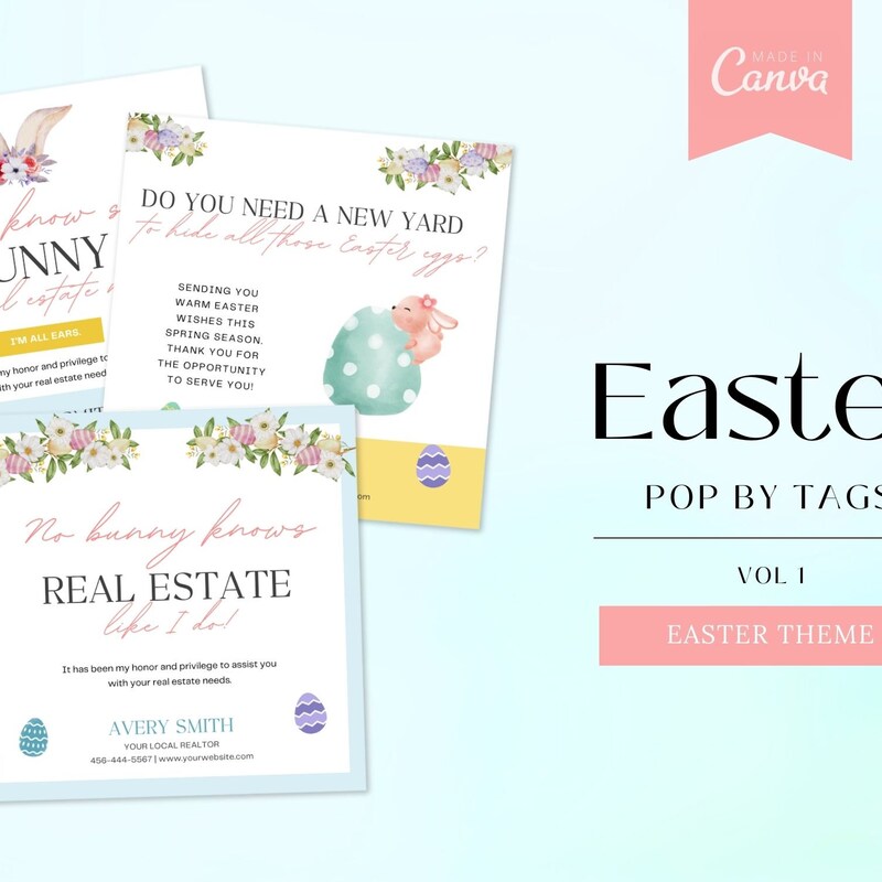 Realtor Easter Tags - Etsy