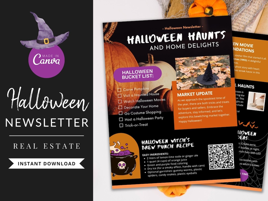 Halloween Real Estate Newsletter, Real Estate Halloween Marketing ...