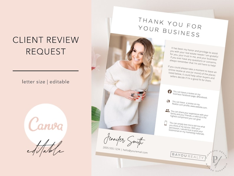 Client Review Request Flyer Real Estate Marketing Real - Etsy