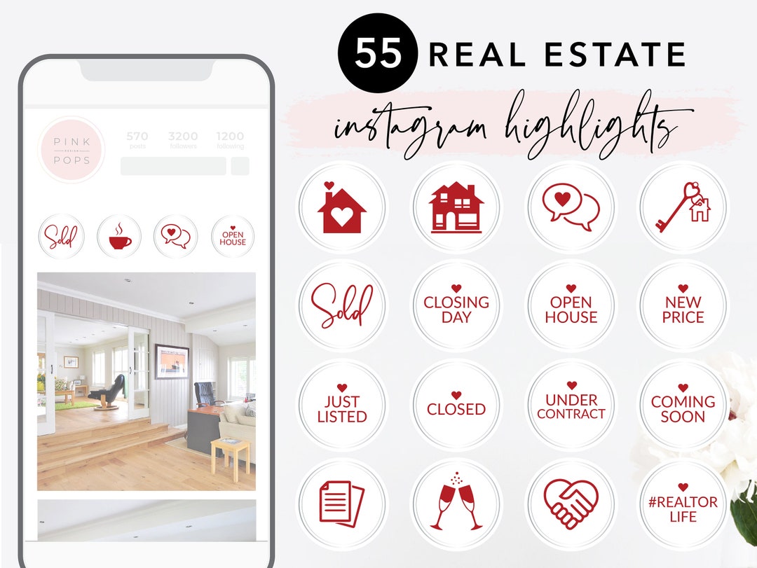 55 Real Estate Instagram Highlights, Red Real Estate Instagram Story ...