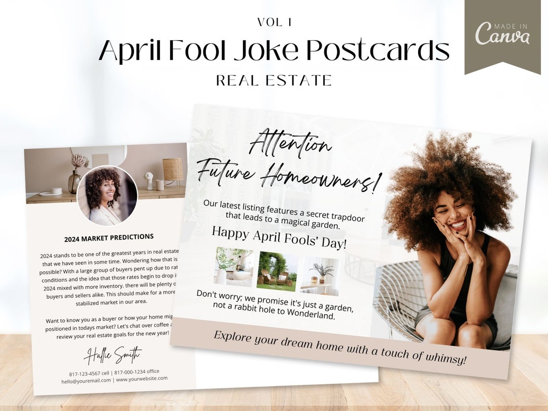 Real Estate April Fool Joke Postcard, April Fool Joke, Real Estate ...
