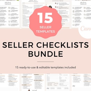 Seller Checklists Bundle, Real Estate Marketing, Seller Templates ...