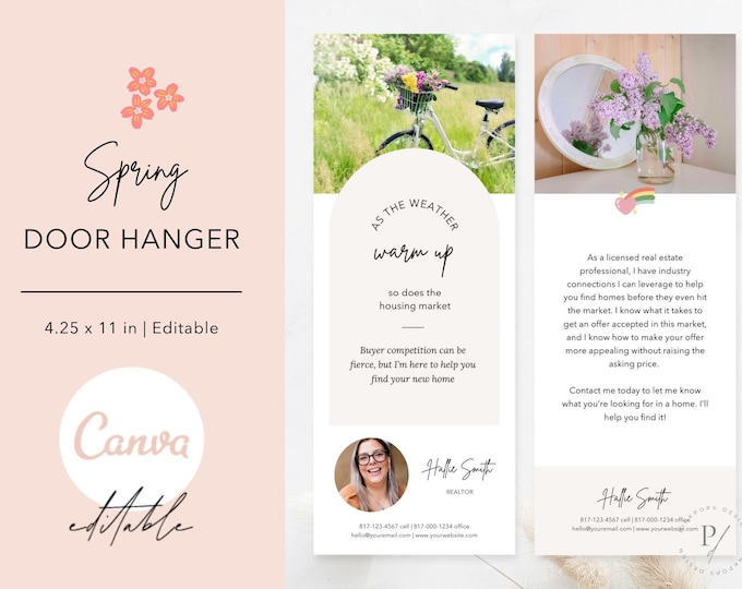 Ready to Spring Into a New Home Door Hangers Real Estate Agent Easter ...