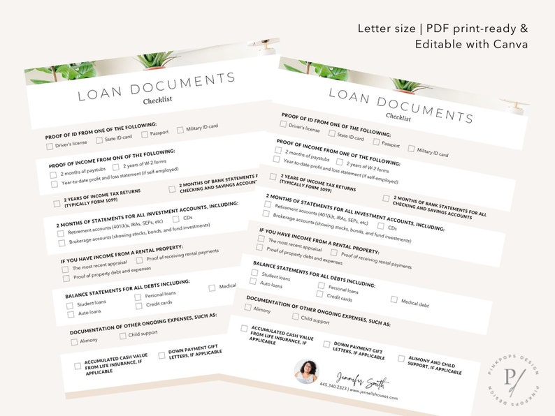 Loan Documents Checklist Mortgage Checklist Loan Documents - Etsy