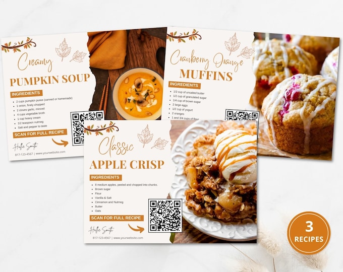 Autumn Delights Postcard Set | Stationery - Etsy