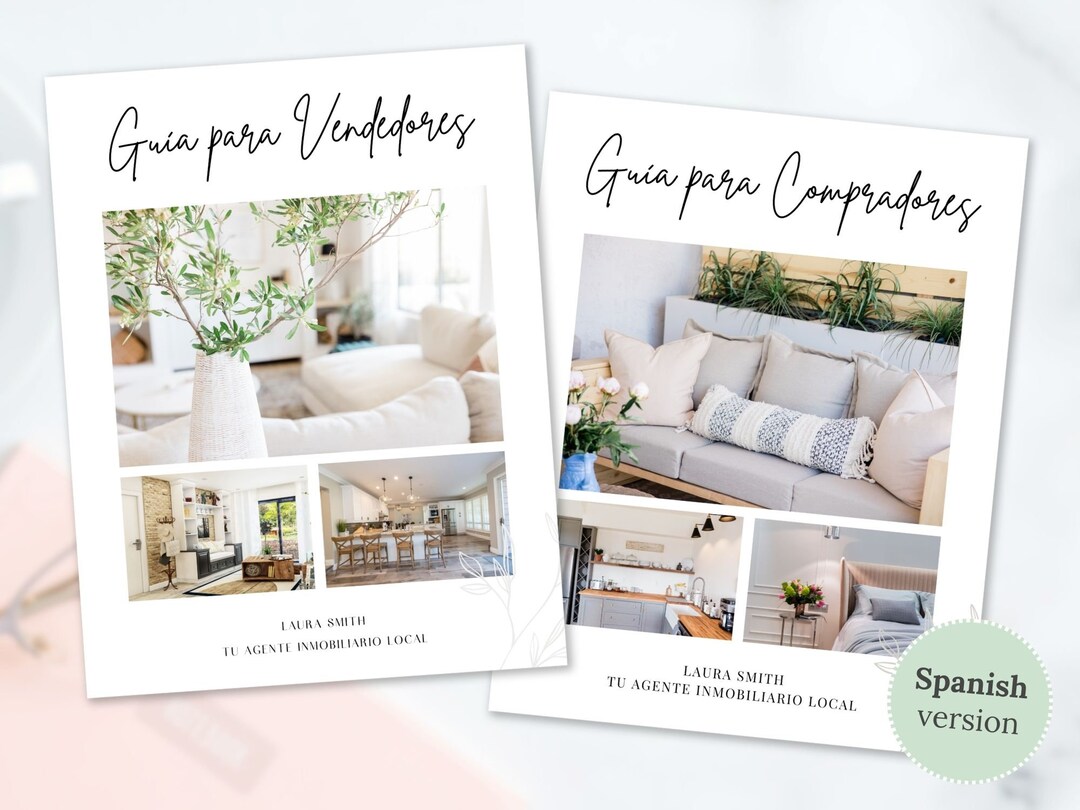 Spanish Real Estate Buyer & Seller Guide, Bilingual Canva Template - Etsy