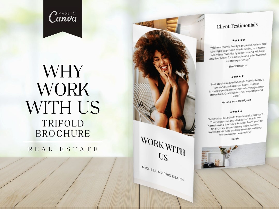 Real Estate 'why Work With Us' Trifold Brochure Template (canva ...