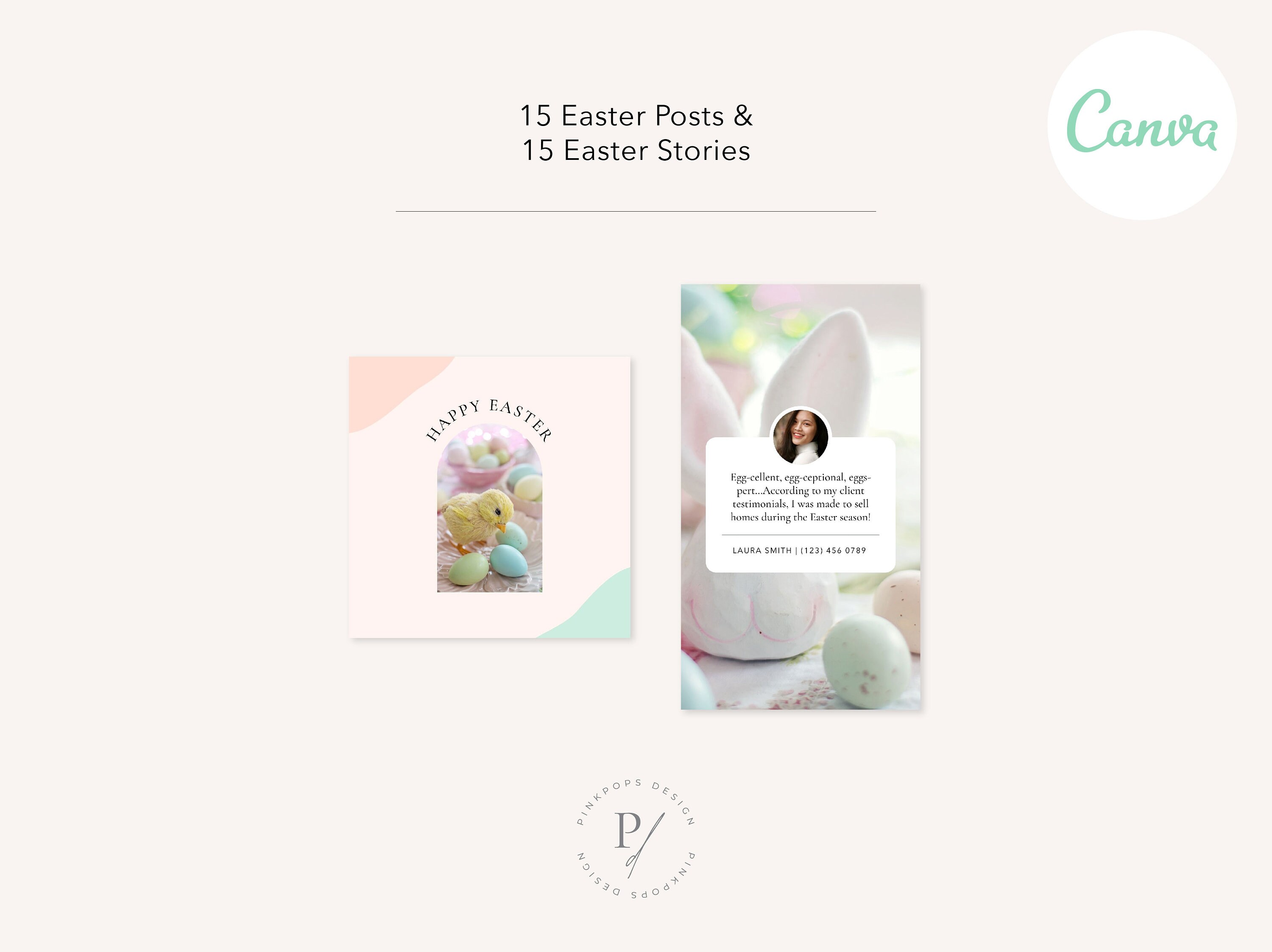 Easter Real Estate Instagram Templates Easter Real Estate | Etsy