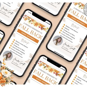 Fall Back Daylight Saving Time Digital Card | Real Estate Fall Digital ...