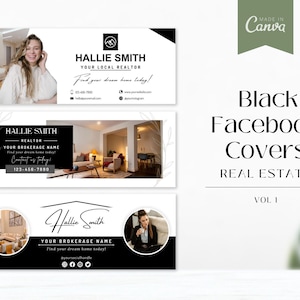 Black Real Estate Facebook Covers | Realtor Facebook Banner | Realtor ...