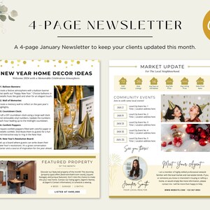 Real Estate January Newsletter 2024, Minimalist Canva Template - Etsy