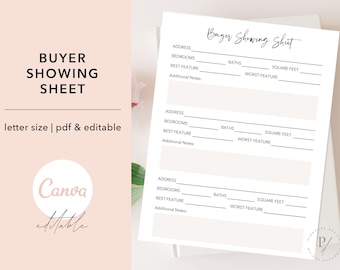 Real Estate Buyer Notes Page Realtor Flyer Printable Real - Etsy
