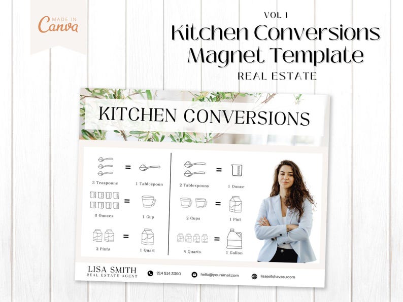 Kitchen Conversions Magnet Template | Real Estate Marketing (digital ...