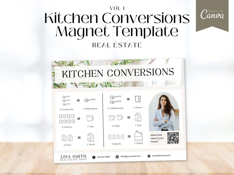 Kitchen Conversions Magnet Template | Real Estate Marketing (digital ...
