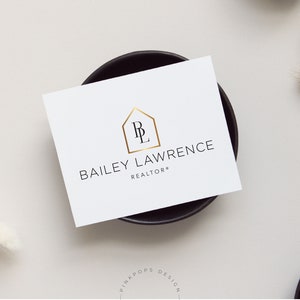 Gold Realtor Logo, Canva Logo Template, Rose Gold Real Estate Logo ...