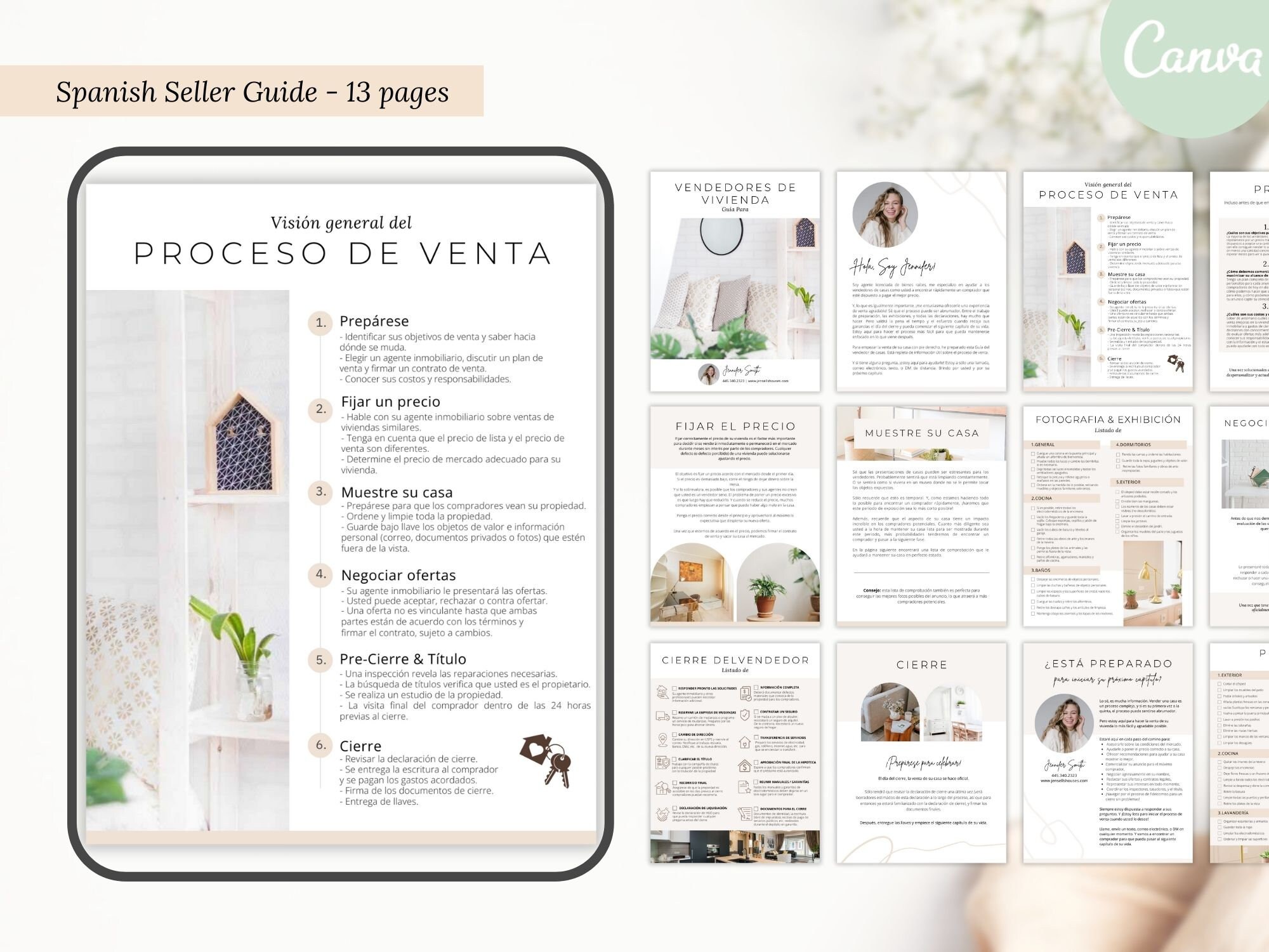 Spanish Real Estate Buyer & Seller Guides, Bilingual Canva Templates ...