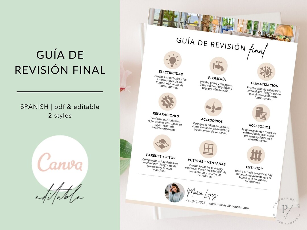 Spanish Final Walkthrough Guide, Bilingual Real Estate Marketing, Real ...