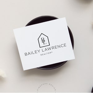 Gold Realtor Logo, Canva Logo Template, Rose Gold Real Estate Logo ...