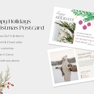 Happy Holidays Real Estate Postcard, Real Estate Christmas Postcard ...