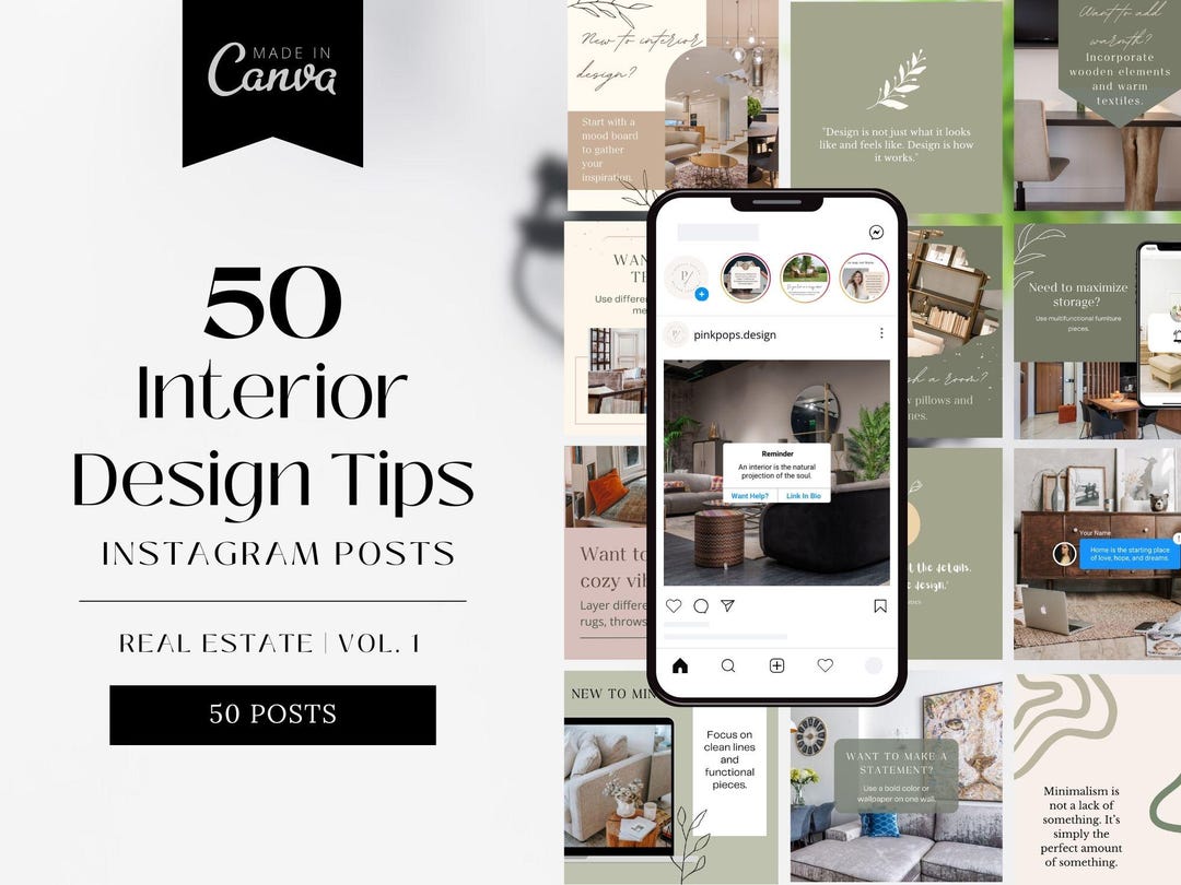 Interior Design Tips Instagram Posts | Interior Design Tips Social ...