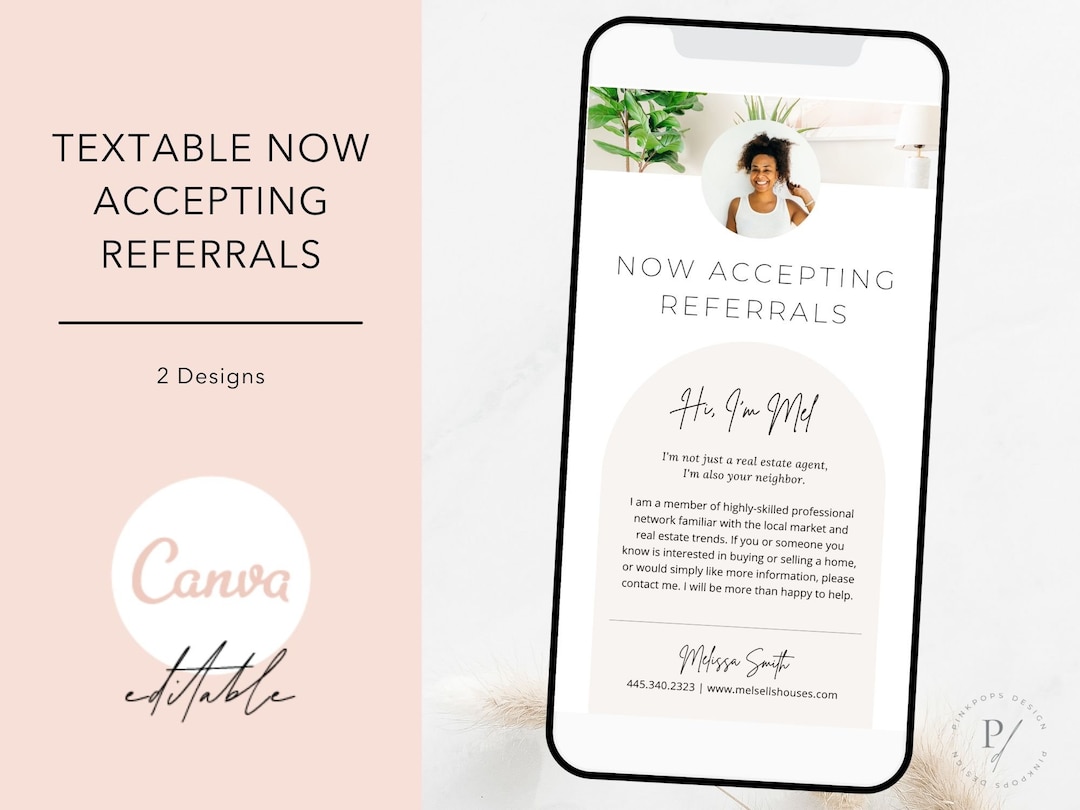 Textable Now Accepting Referrals Announcement, Real Estate Referral ...