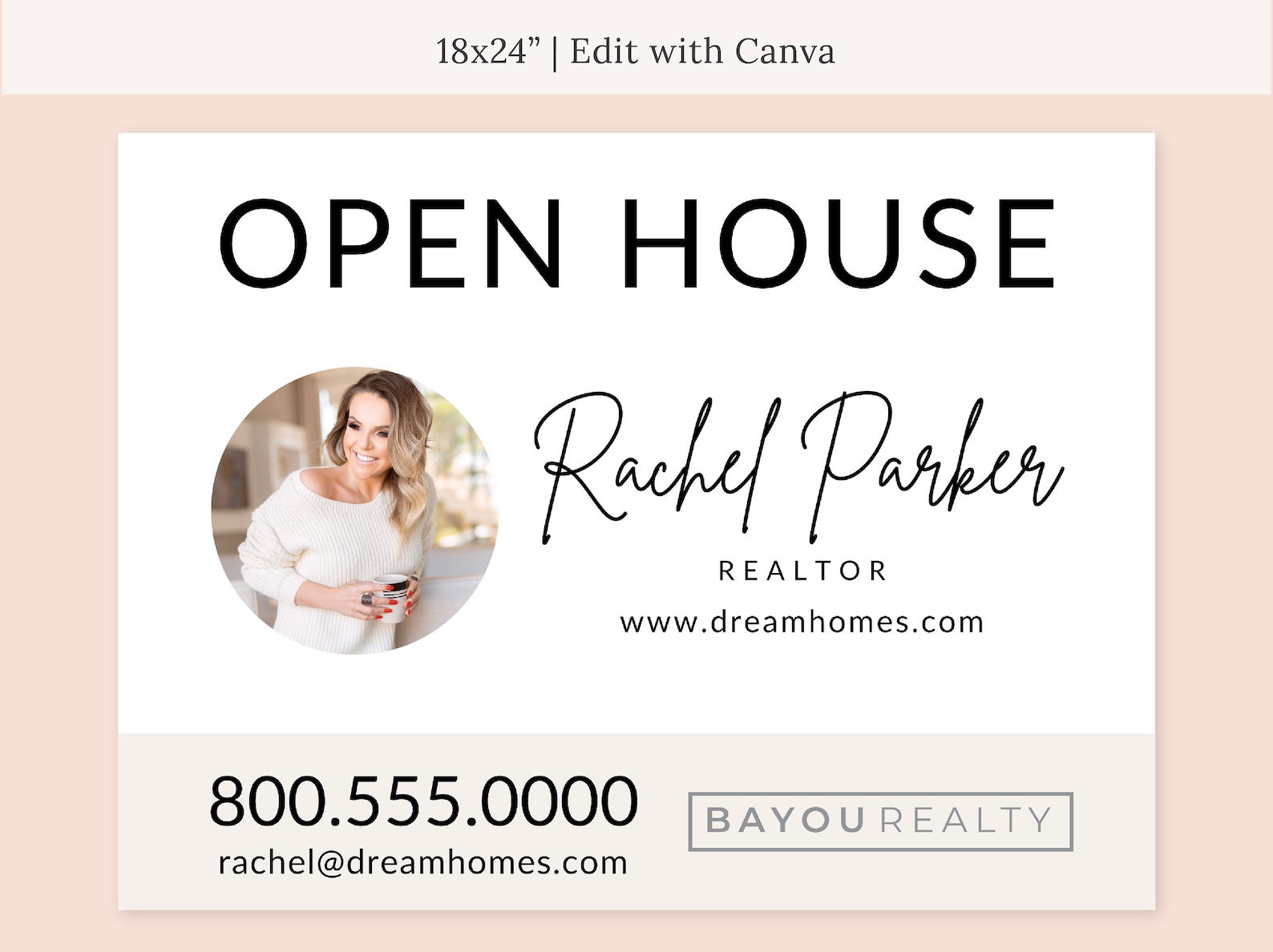 Modern Open House Sign Template Real Estate Open House Sign | Etsy