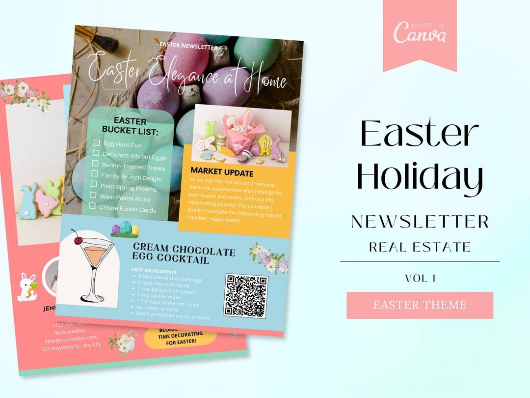 Real Estate Easter Holiday 2024 Newsletter, Easter Real Estate ...