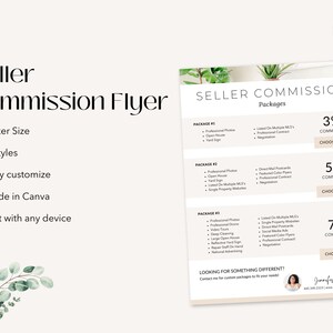 Real Estate Seller Commission Flyer Template | Marketing (canva ...