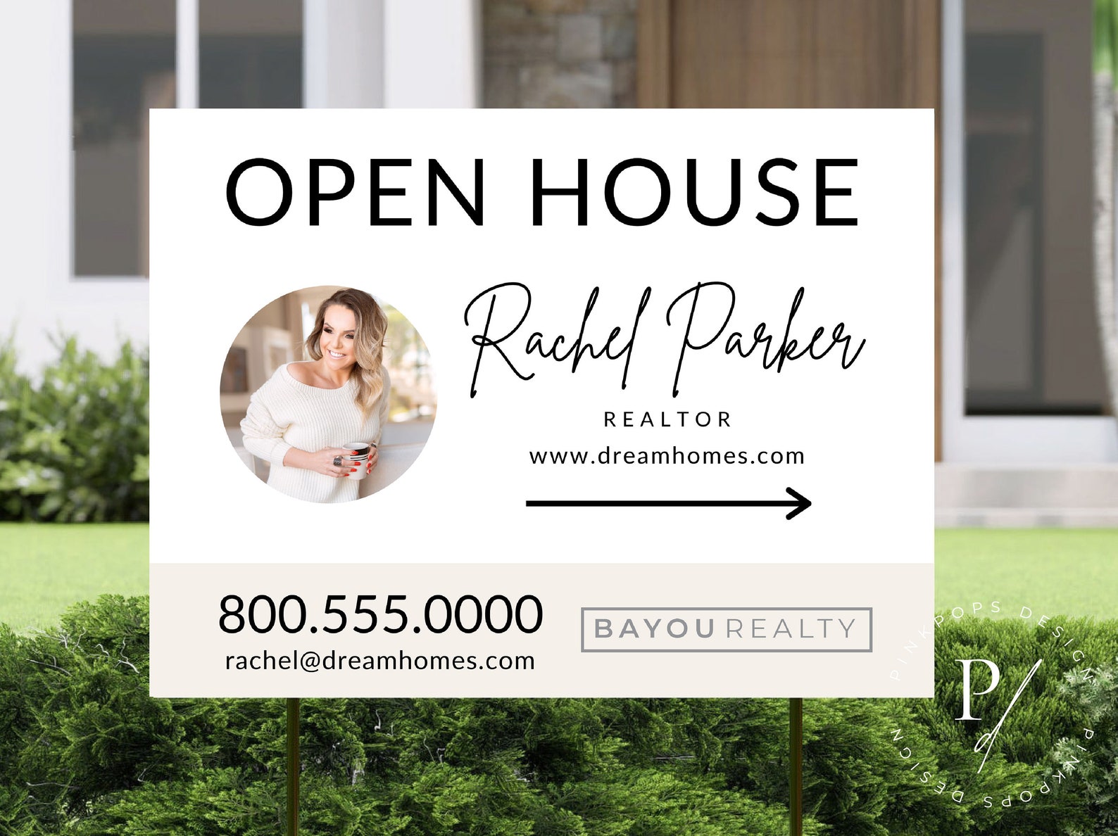 Modern Open House Sign Template Real Estate Open House Sign - Etsy