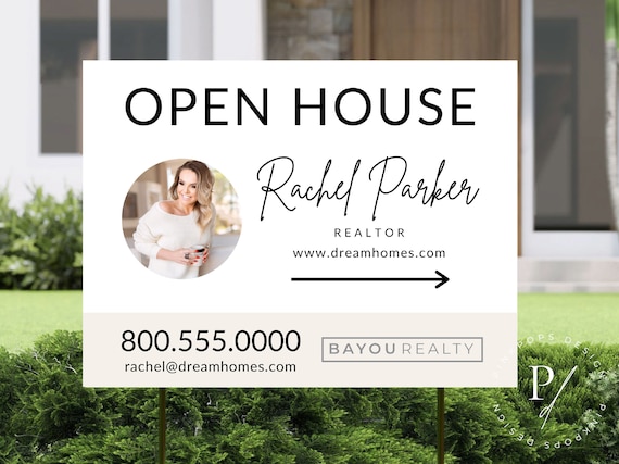 Modern Open House Sign Template Real Estate Open House Sign - Etsy
