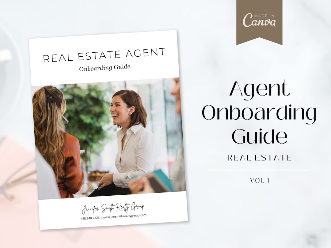 Real Estate Agent Onboarding Guide, Editable Canva Template (digital ...