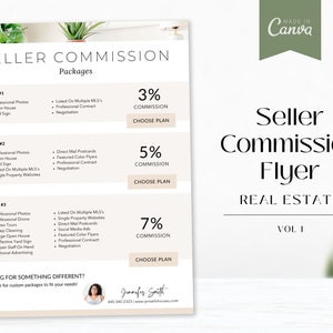 Real Estate Seller Commission Flyer Template | Marketing (canva ...