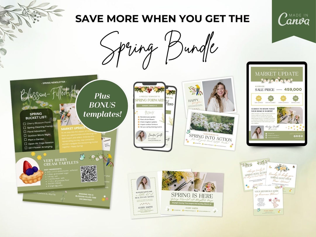 Real Estate Spring Bundle 2024 Spring Postcard Real Estate Spring ...