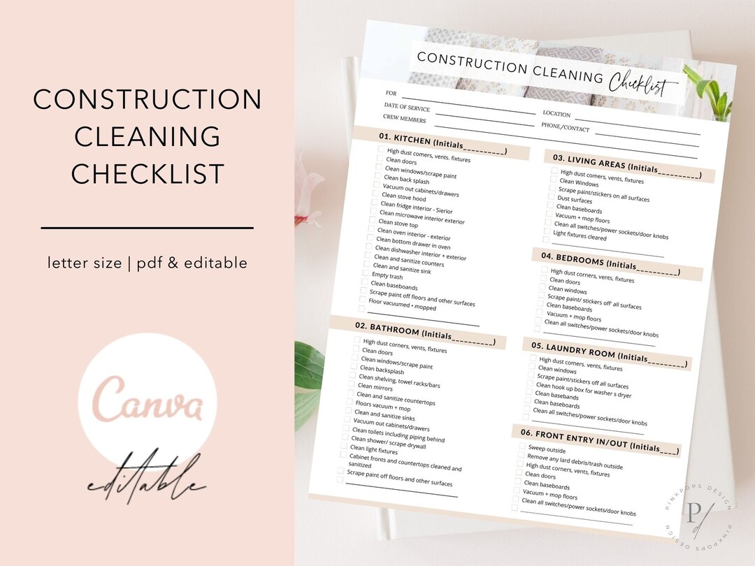 Construction Cleaning Checklist, Professional Cleaning Services ...