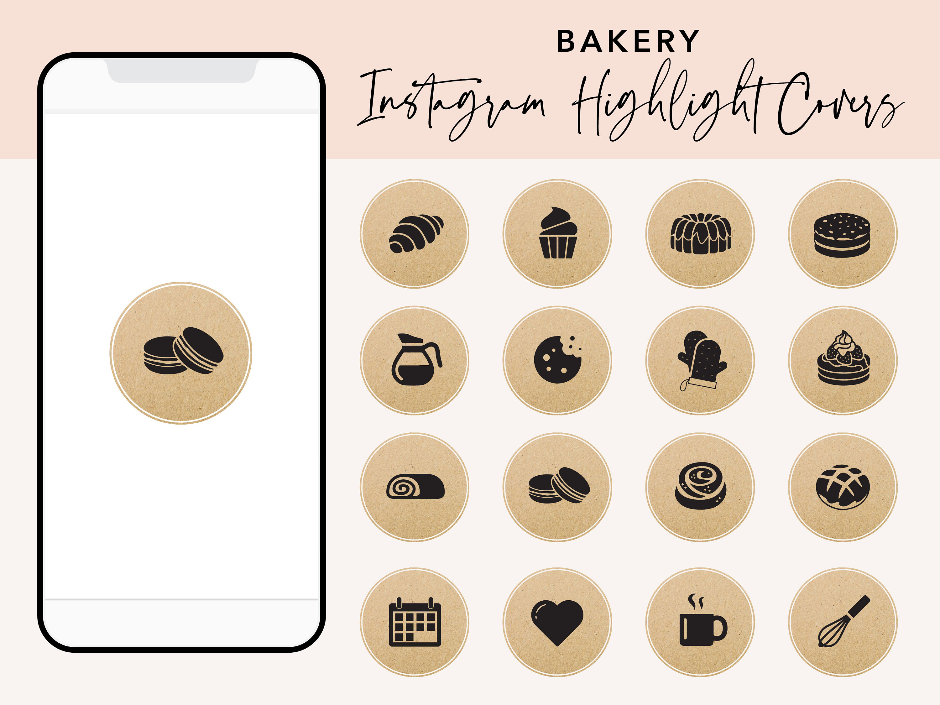 Bakery Instagram Story Highlights Kraft Instagram Highlights - Etsy