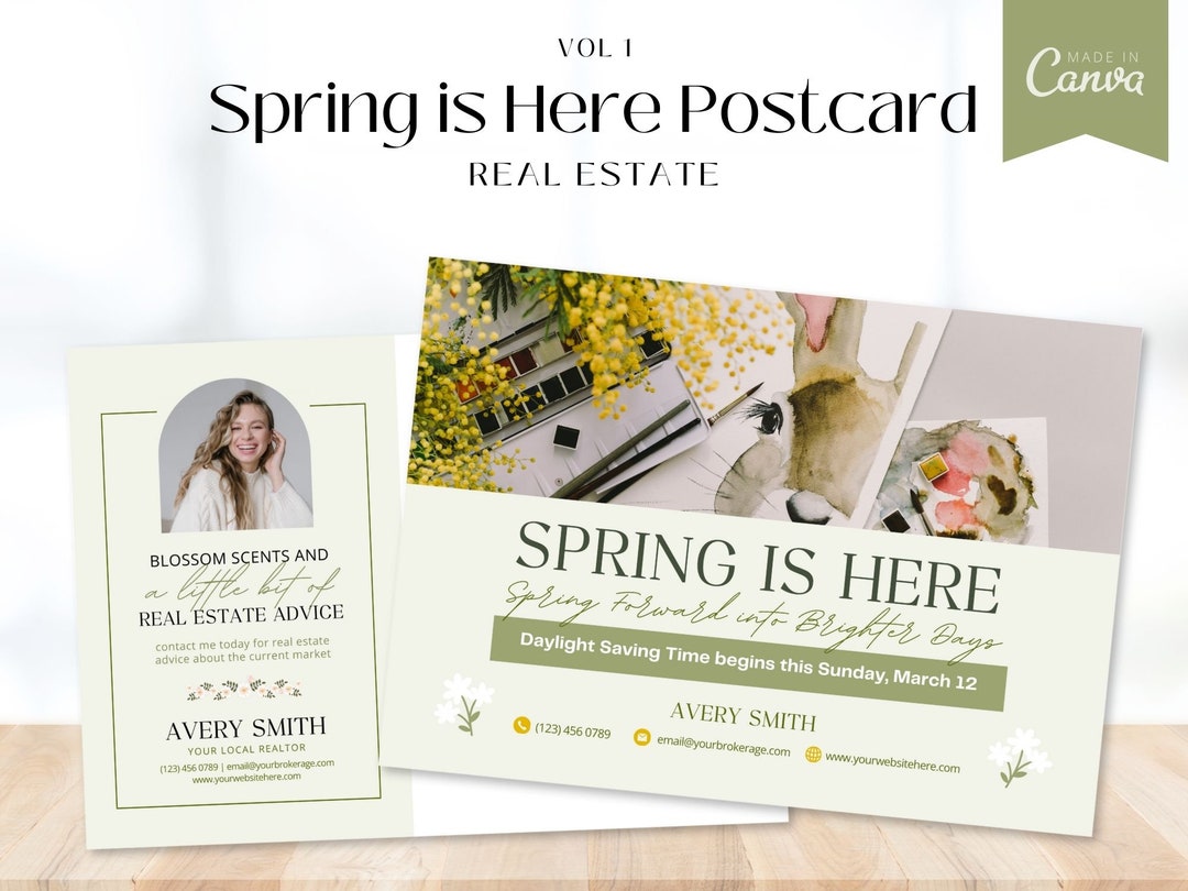 Spring is Here Real Estate Postcard | Spring is Here Postcard | Real ...